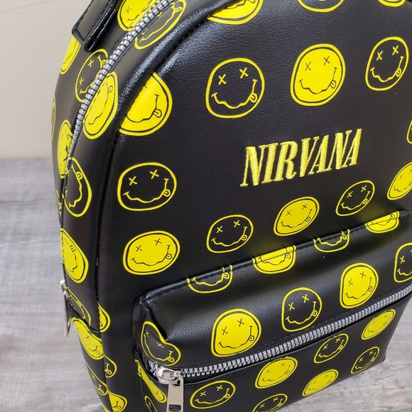 Hot Topic | Bags | Nirvana Smile Logo Backpack | Poshmark